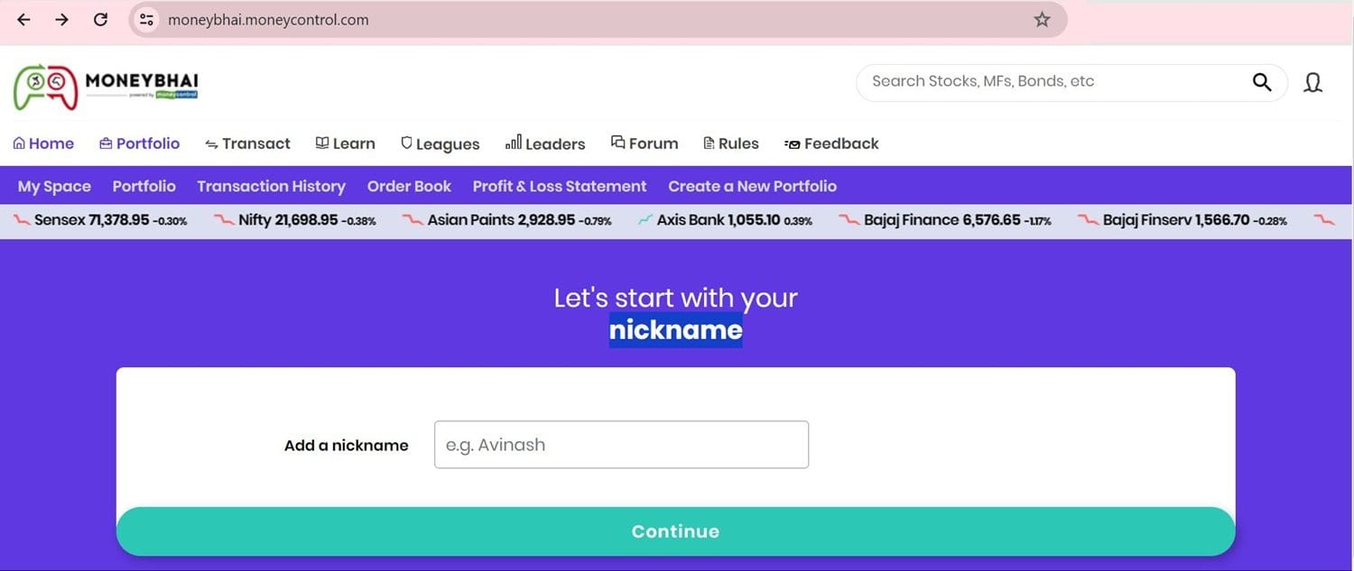 MoneyBhai Review | virtual trading game simulator app guide
